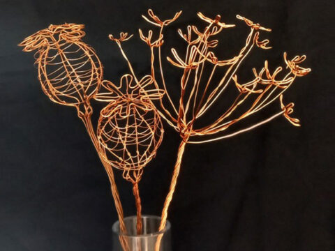 Drawing Seedheads with Wire | Wessex Sculptors
